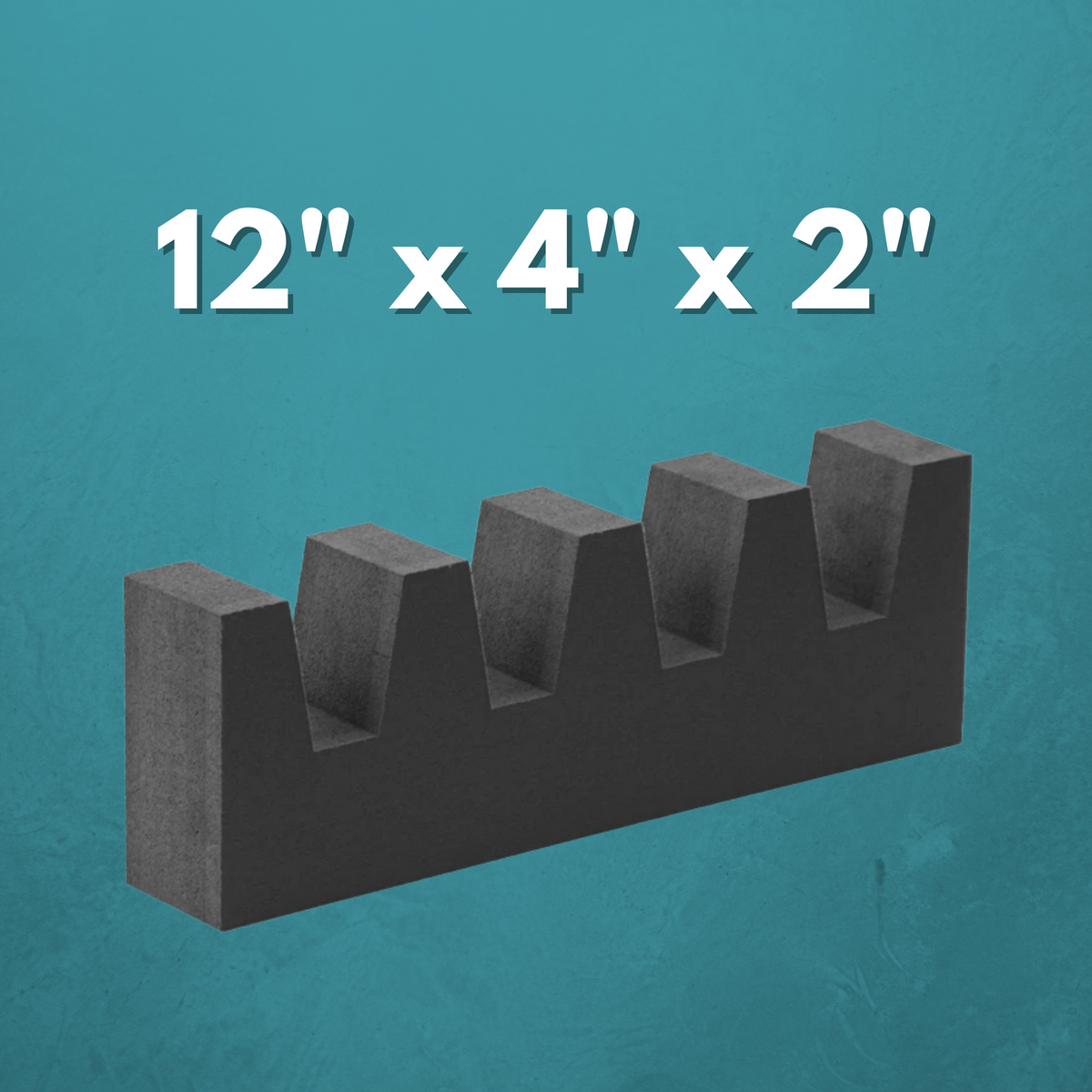 Angled Grooves 12" x 4" x 2" – PolarWhale.com
