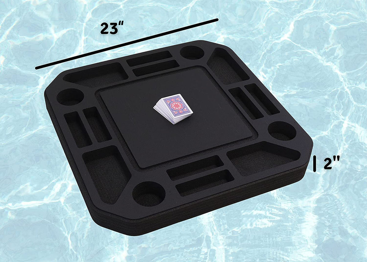 Floating Medium Poker Table Pool Float Includes Waterproof Playing Car ...